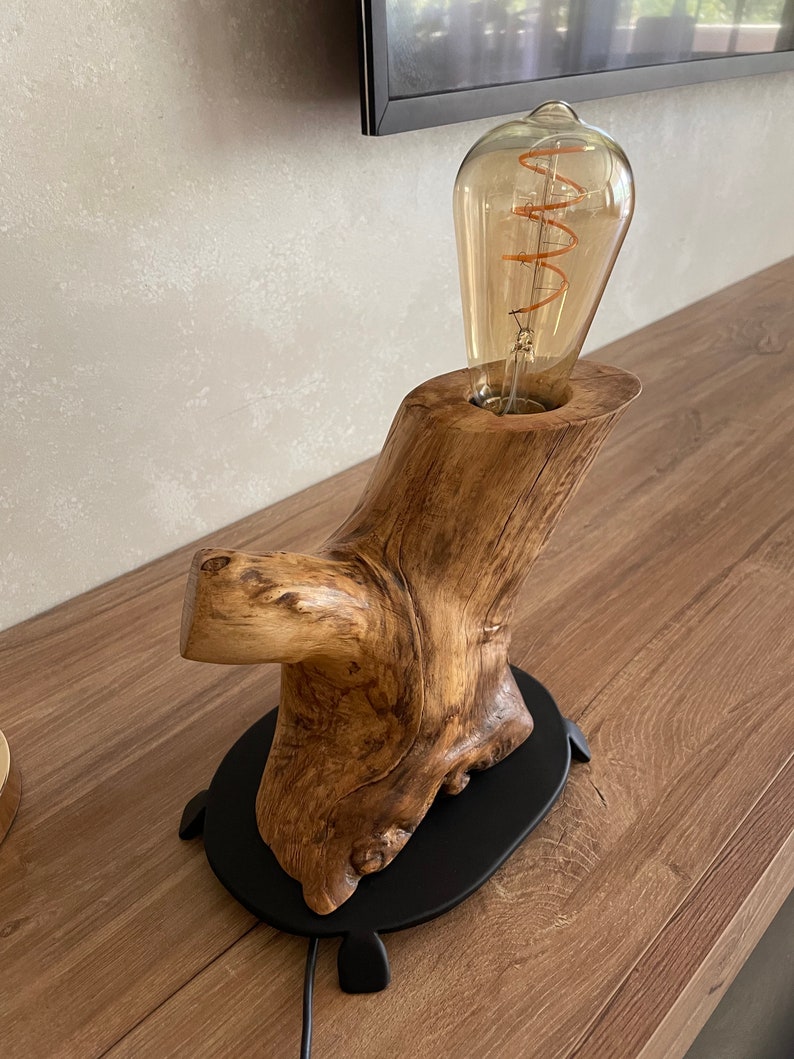 Desk Lamp, Wooden Bedside Lamp, Log Lamp, Table Lamp, Driftwood Lamp - Etsy