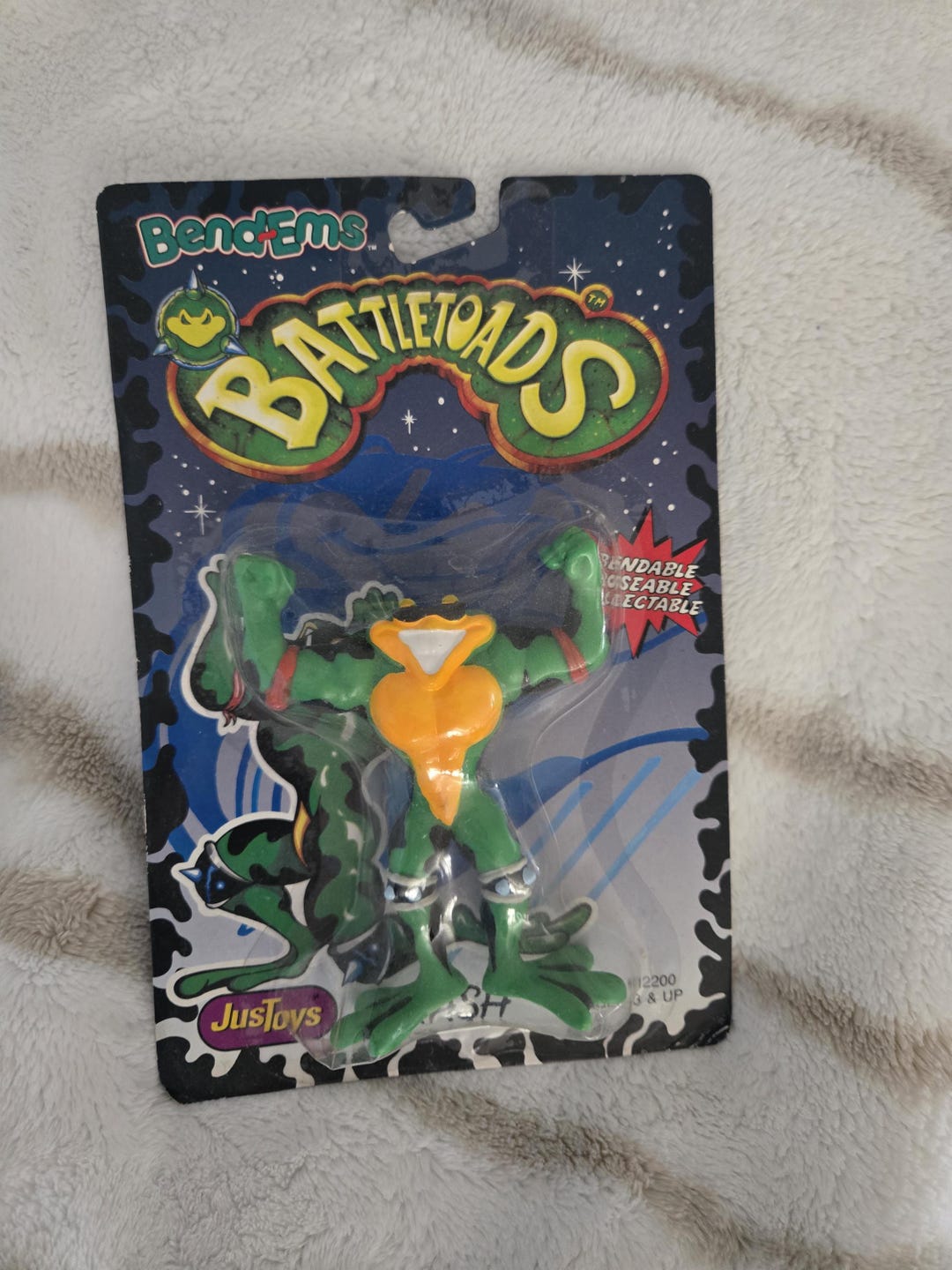 Rare 1991/92 Bend-ems Battletoads Rash Bendable Action Figure in Its ...