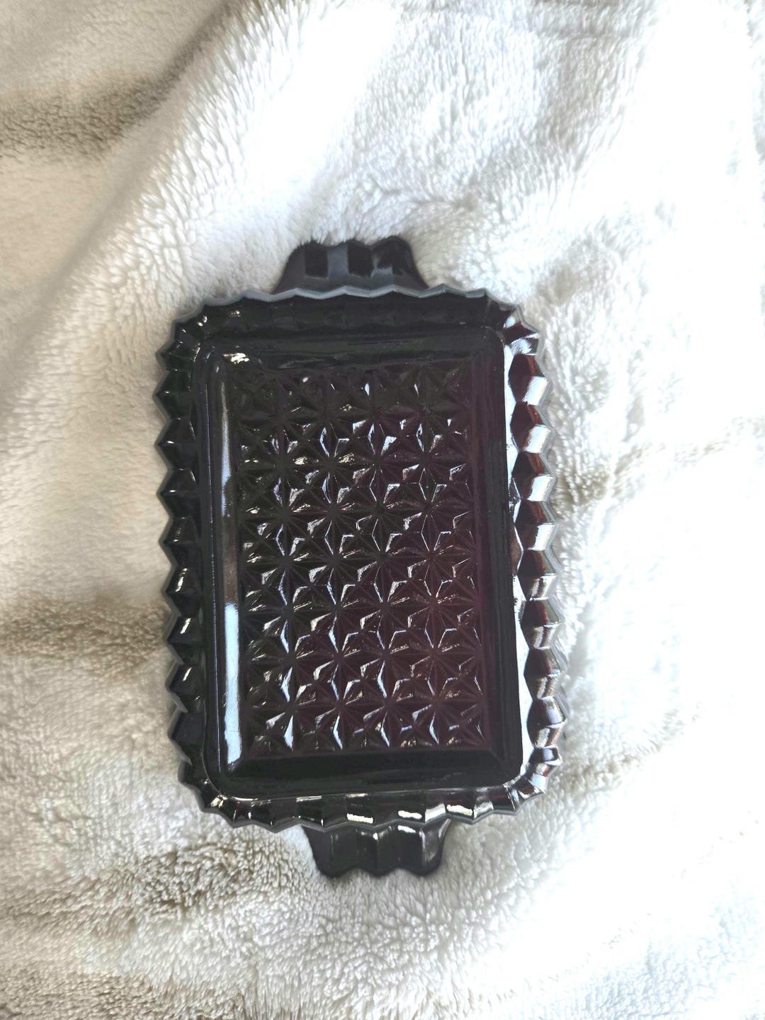 Vintage Ruby Red Small Relish Tray With Patterned Accent. - Etsy