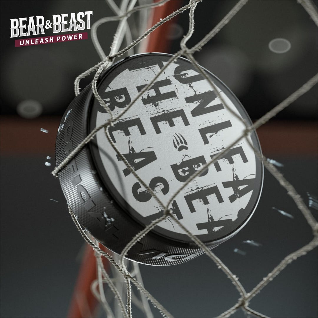 Unleash the Beast Hockey Puck - Custom Ice Hockey Gift, Sports ...