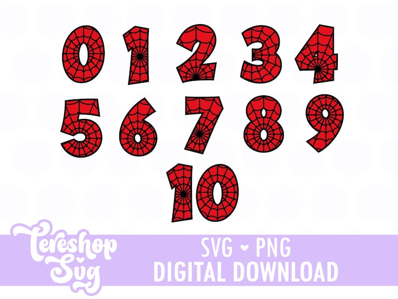 Birthday Boy Spider SVG, Spider Numbers Svg, Numbers Svg, Png, Cut ...