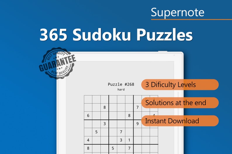 365 Sudoku Puzzles for Every Day of the Year, Remarkable 2 Sleep Screen ...