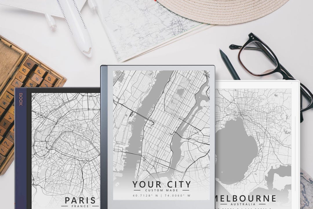 Personalized Map of Your City | Remarkable 2 Sleep Screen, Supernote ...