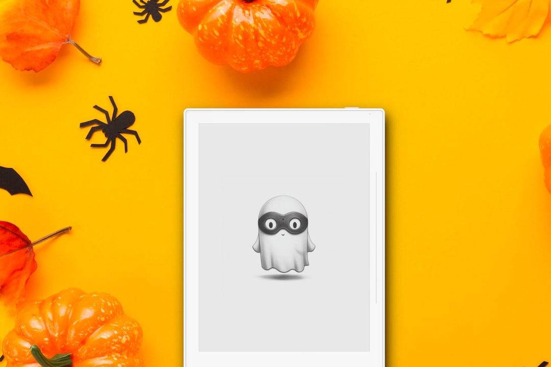 Cheeky Ghost Remarkable 2 Sleep Screen, Supernote and BOOX Screensaver, Adorable Superhero in ...