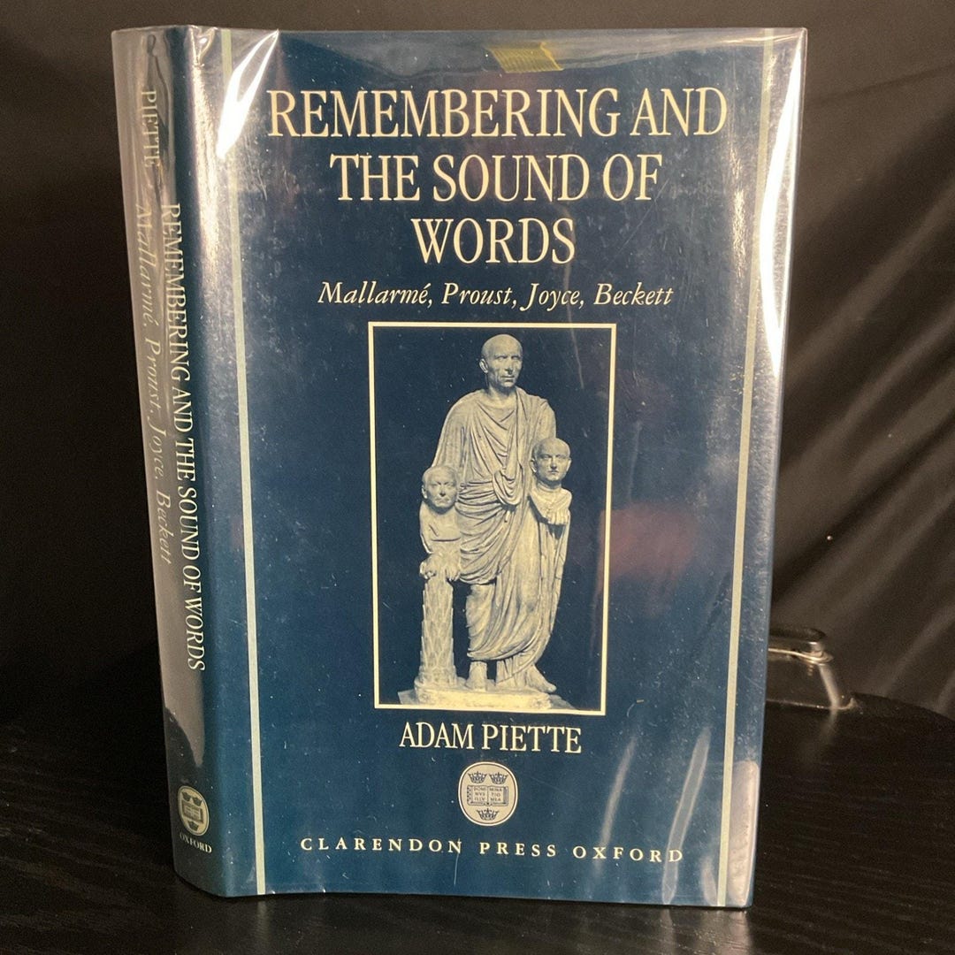 Remembering and the Sound of Words Adam Piette Clarendon Press Oxford ...