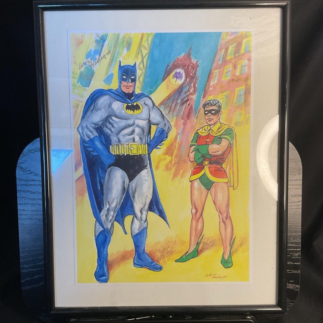 Batman & Robin Framed Color Cover Art Print SIGNED by WALT HOWARTH - Etsy