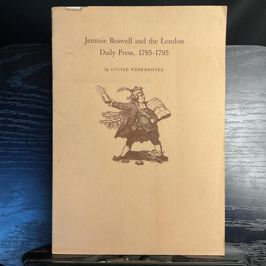 Lucyle Werkmeister / Jemmie Boswell and the London DP NYPL VTG 1785 ...