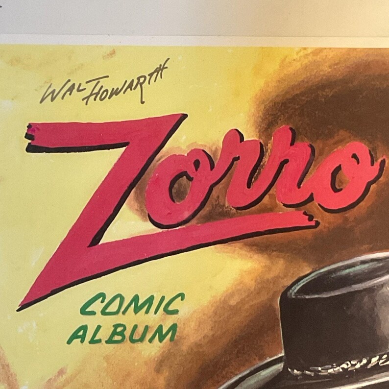 Zorro Comic Album Framed Cover Art SIGNED by WALT HOWARTH - Etsy