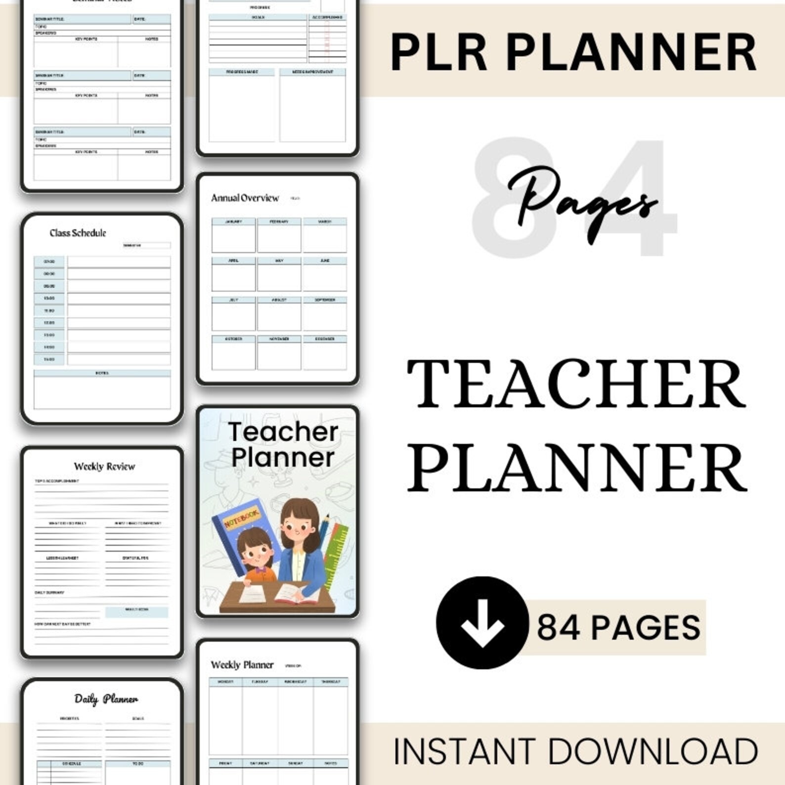 2024 Teacher Planner / Digital Teacher Planner / Teacher Planner ...