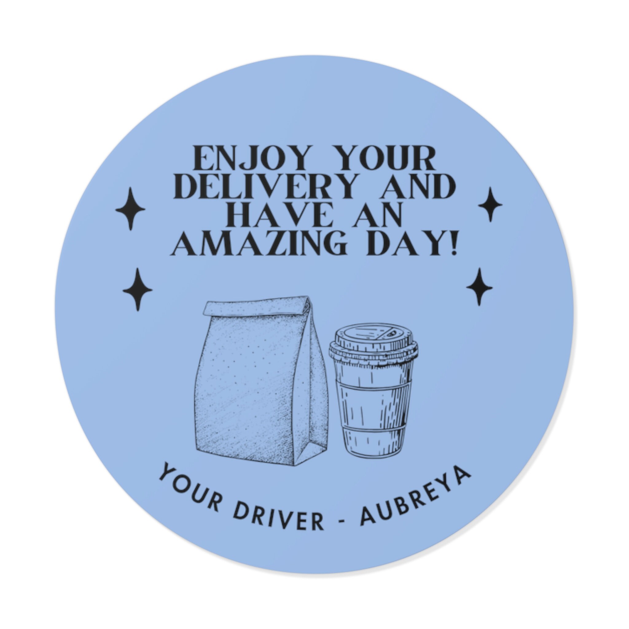 Personalized Food Delivery Stickers Ubereats Delivery Stickers Grubhub ...