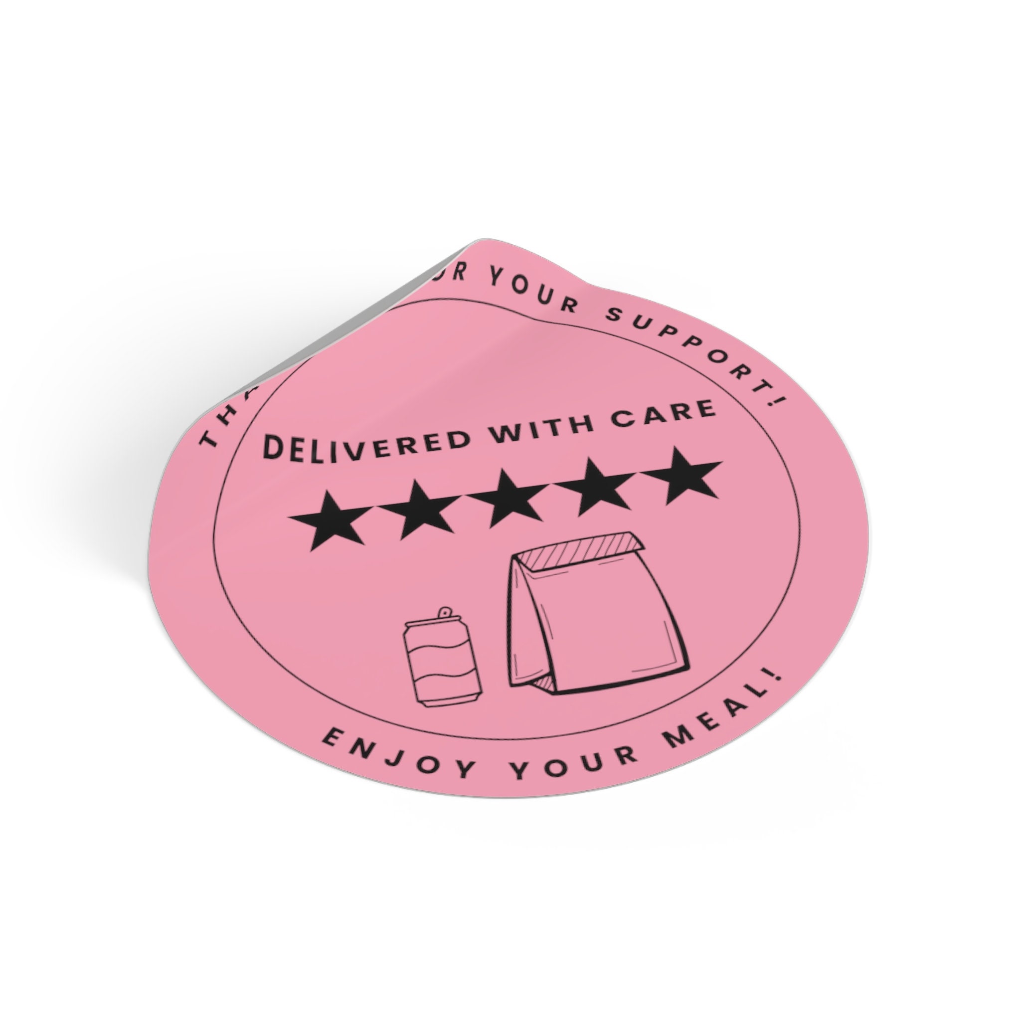 Delivery Customizable Stickers Thank You for Your Support and Enjoy ...