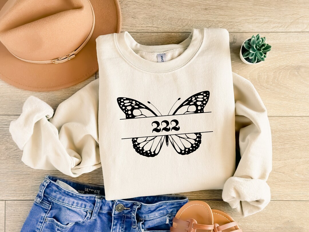 Butterfly Angel Numbers Svg Png 222 Angel Numbers Sweater Png Spiritual ...