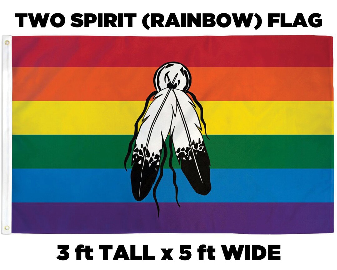 Two Spirit Rainbow Pride Flag - Etsy