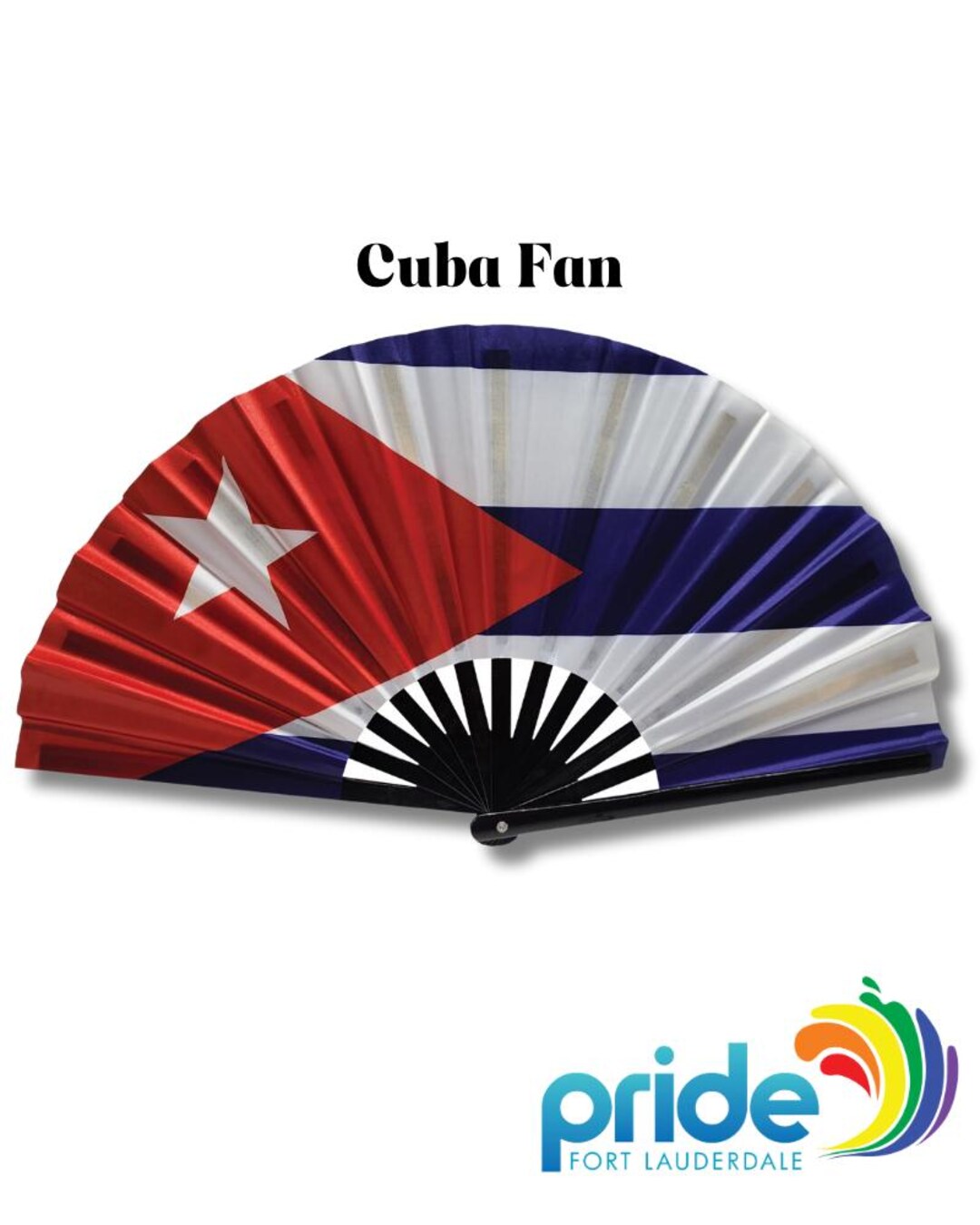 Cuba Flag Bamboo Clack Fan Hand Fan - Etsy