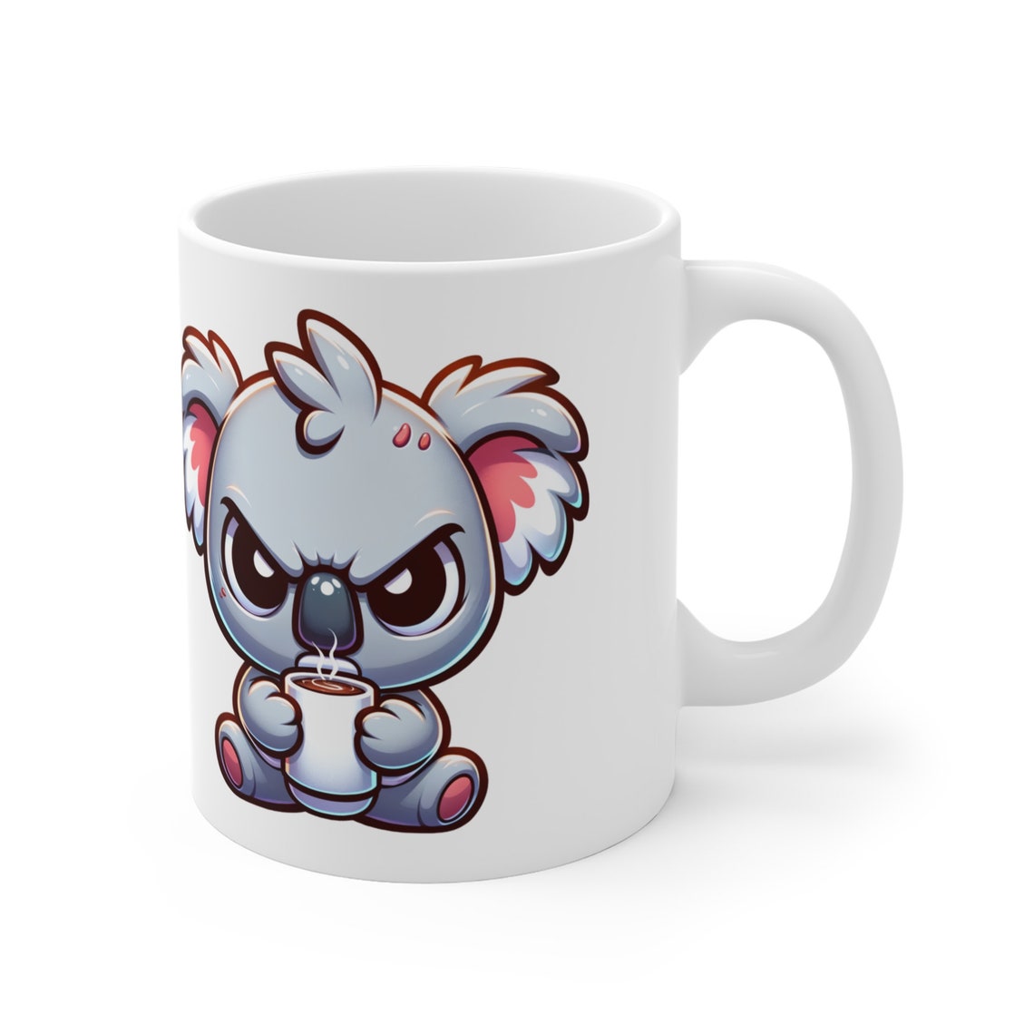 Angry Koala Coffee Mug Caffeine Fiend Hate Monday Mornings Funny Koala ...