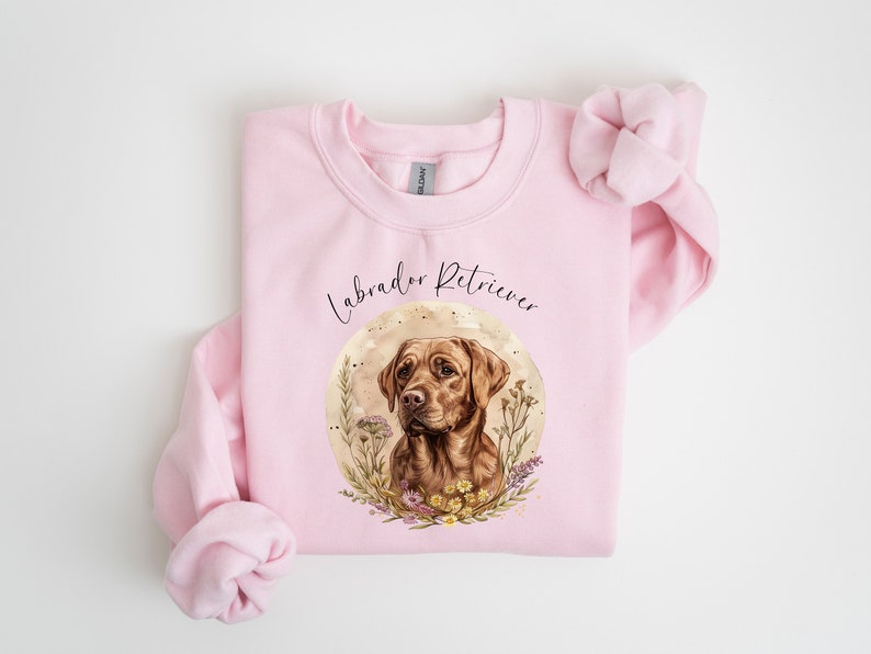 Labrador Retriever Sweatshirt, Red Labrador Sweatshirt, Pet Portrait ...