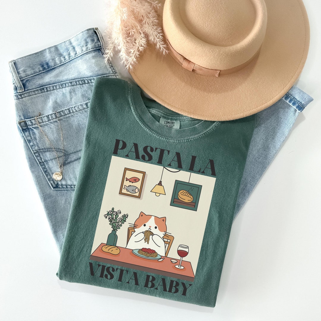 Funny Cat Meme Shirt, Comfort Colors Pasta Cat T-shirt, Cat Poster Tee ...