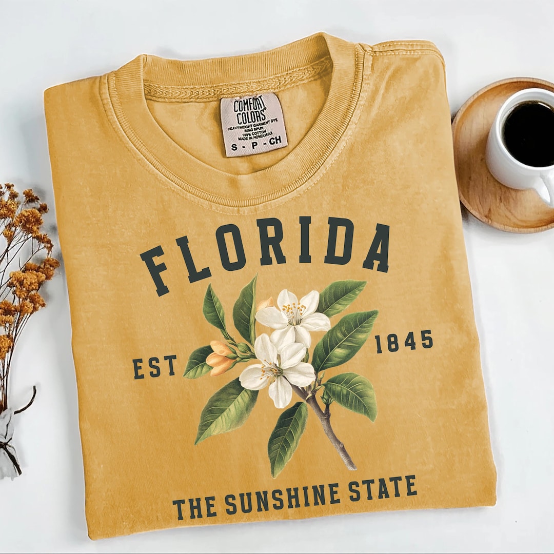 Florida Tshirt, Orange Blossom Graphic Tee, the Sunshine State T-shirt ...