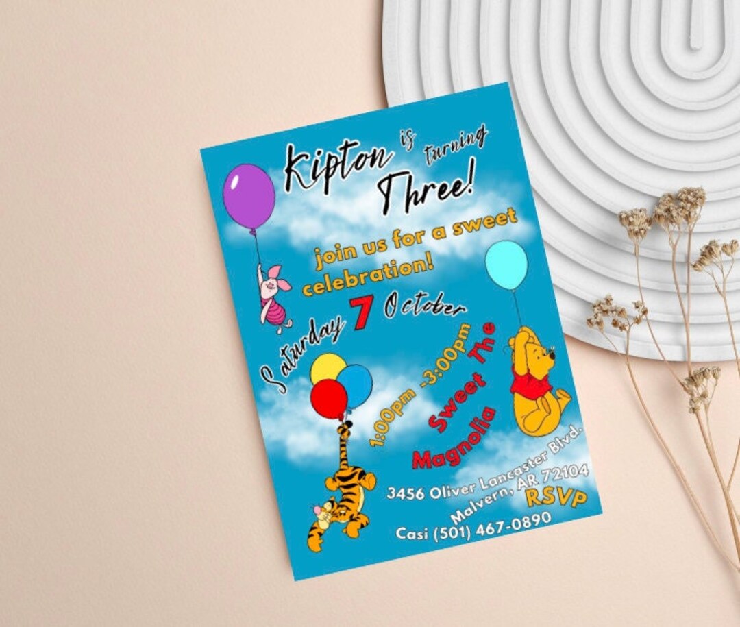 Downloadable Winnie the Pooh Party Invitation - Etsy