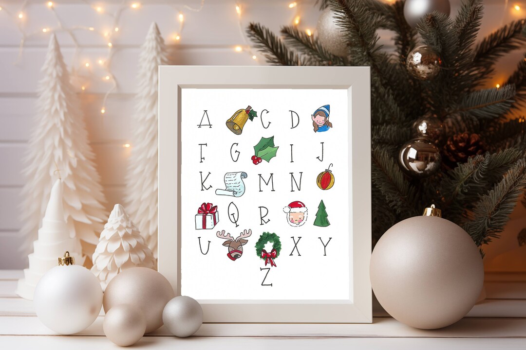 12 Watercolor Seasonal-themed Alphabet Digital Prints - Etsy