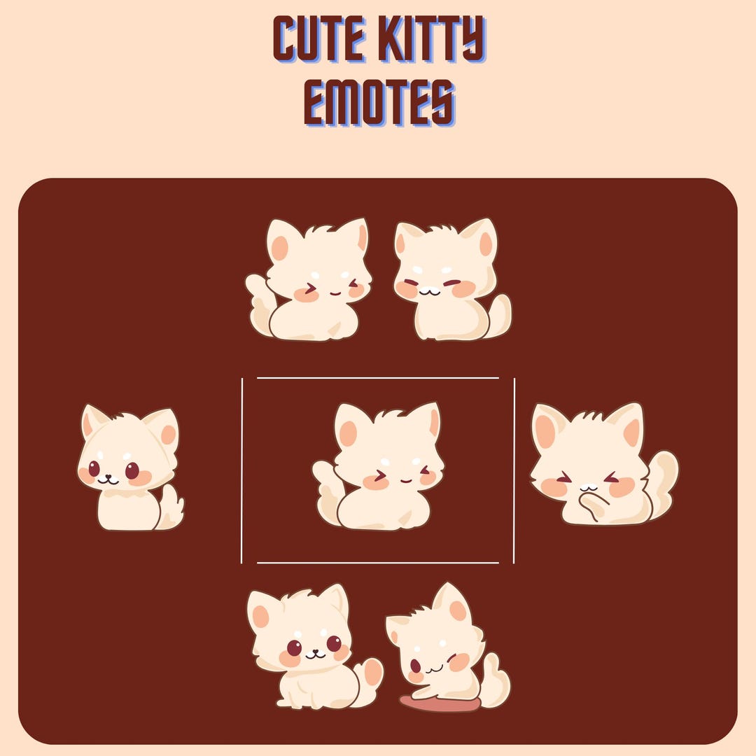 Cute Kitty Emotes With Some Dual Kitties - Etsy