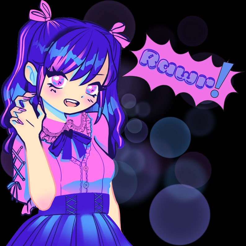 Cute Anime Girl Discord Sticker - Etsy