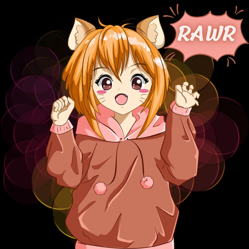 Anime Girl Discord Stickers - Etsy