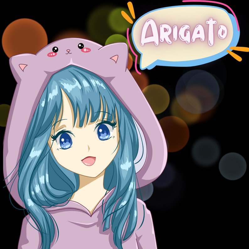 Anime Girl Discord Stickers - Etsy