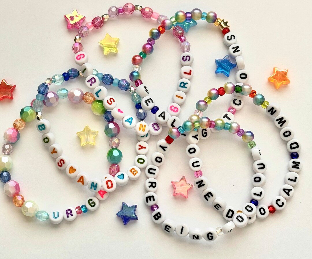 Pride Friendship Bracelet: Glass Seed Beads, Acrylic & Pearl - Etsy