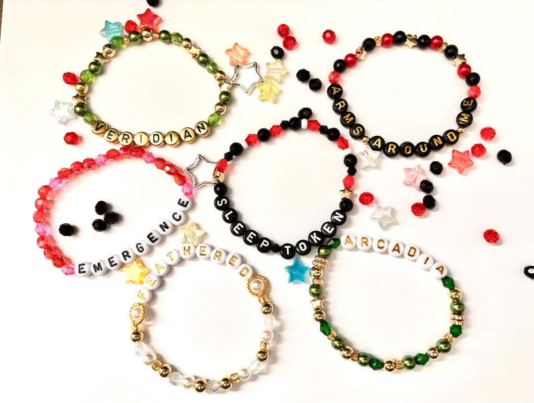 Sleep Token Inspired Friendship Bracelets - Concert Bracelets - Music ...