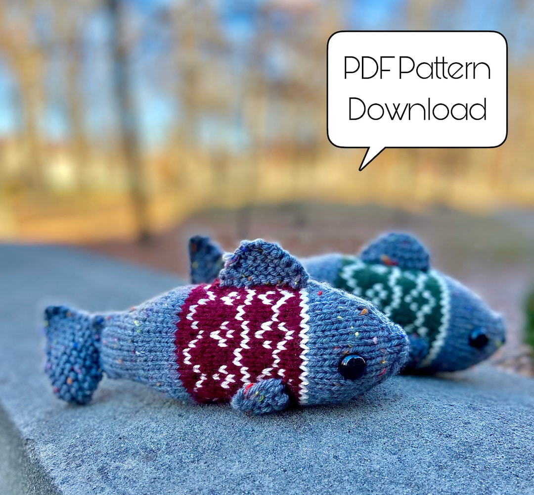 DIY Fish in a Sweater Knitting Pattern - PDF Download - Etsy