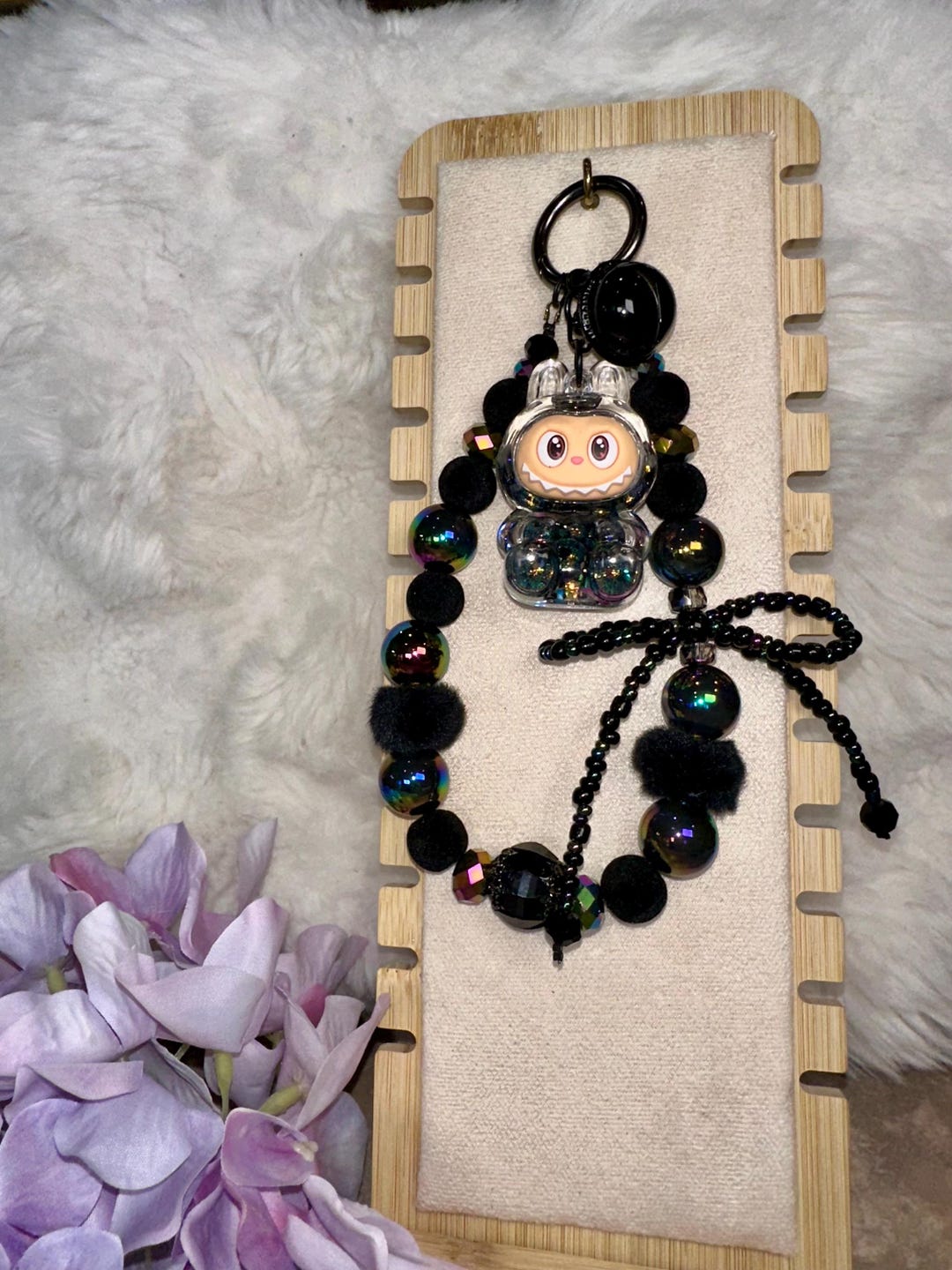 Labubu Popmart Shaker 3D Figure Cell Phone Strap Chain Bell Attached ...