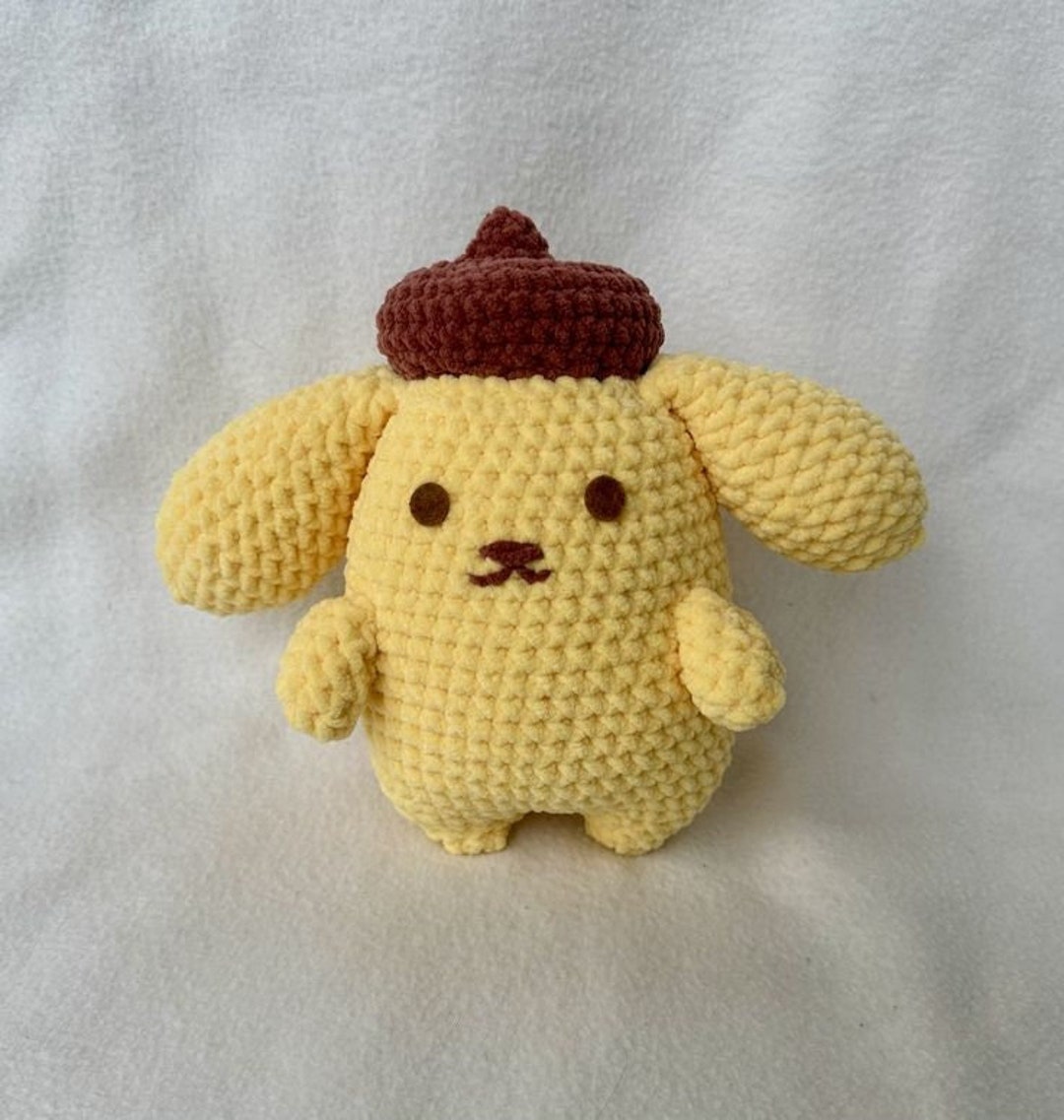 Handmade Crochet Sanrio Pompompurin Plushie Stuffed Animal - Etsy