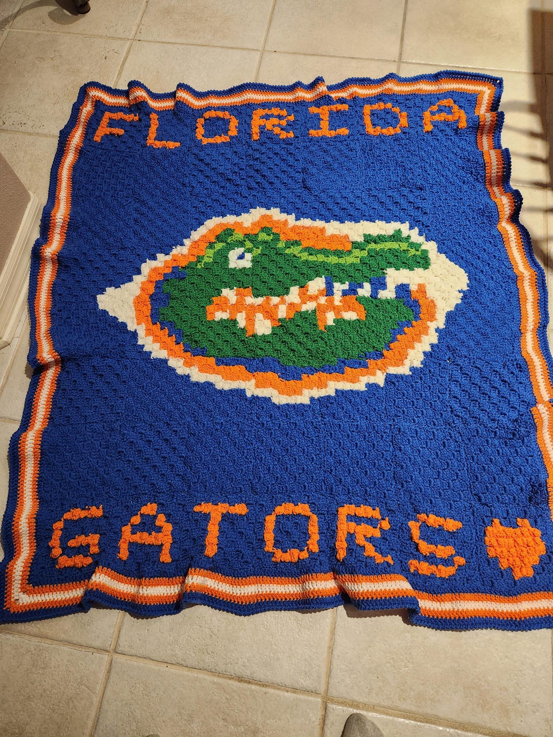 Gator Crochet Throw - Etsy