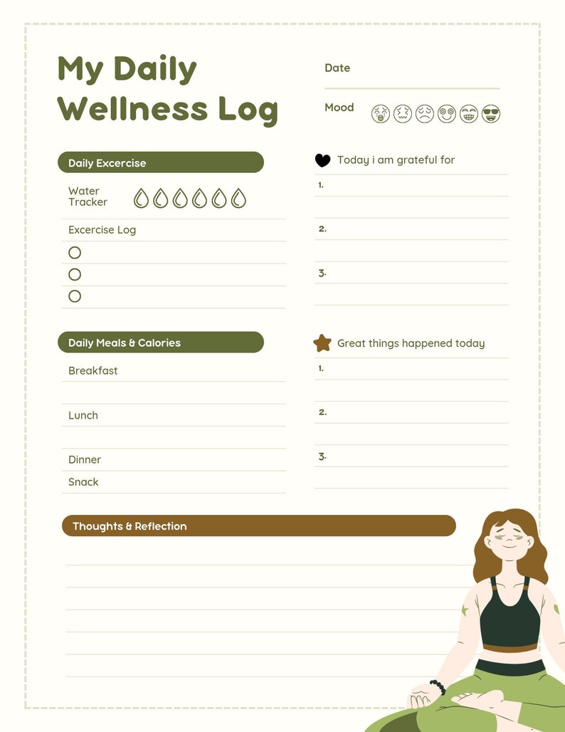 Everyday Wellness: Your Digital Daily Journal for a Healthy Life. - Etsy