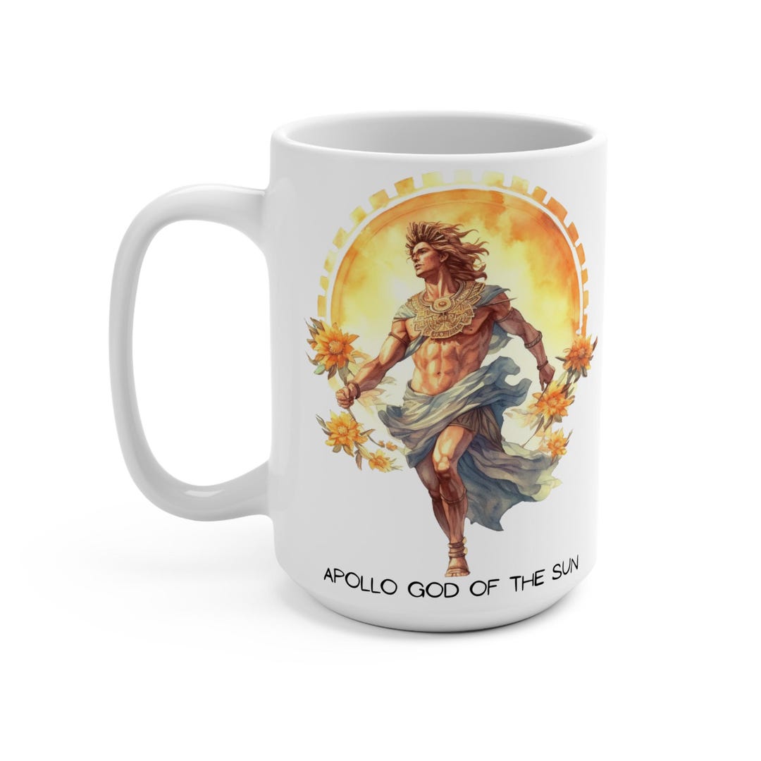 15oz Mug, Apollo Coffee Cup, Sun God, Poetic Inspiration, Greek Gods ...
