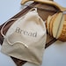 Artisan 100% Linen Bread Bag With Drawstring, Boule / Sourdough ...