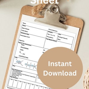 New Grad Nursing Report Sheet, Med-surg Report Sheet, Tele Report Sheet ...