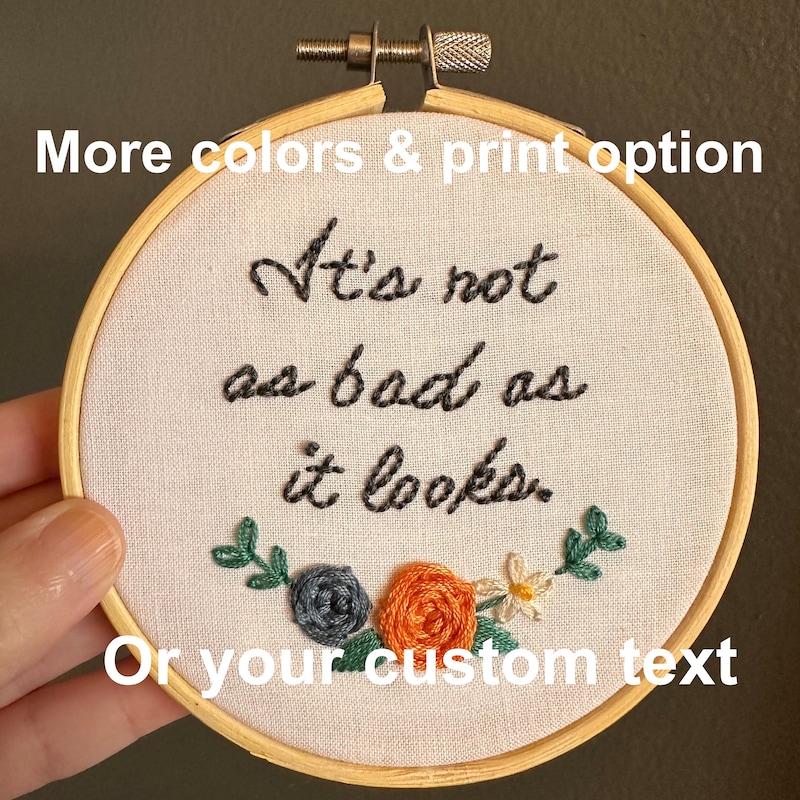 Quote Embroidery - Etsy