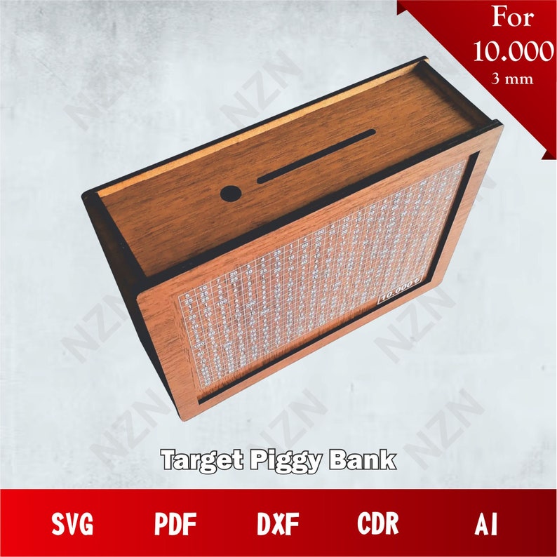 Piggy Bank Laser Cut SVG, Laser Cut Wood Organizer, Vector Files, .png ...