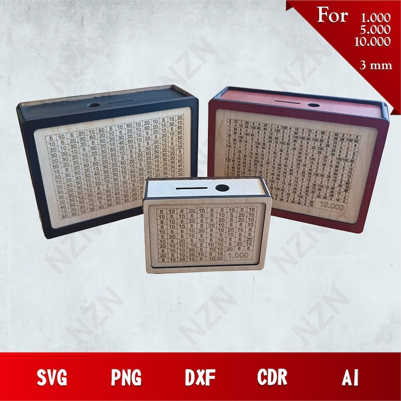 Piggy Bank Laser Cut SVG, Laser Cut Wood Organizer, Vector Files, .png ...