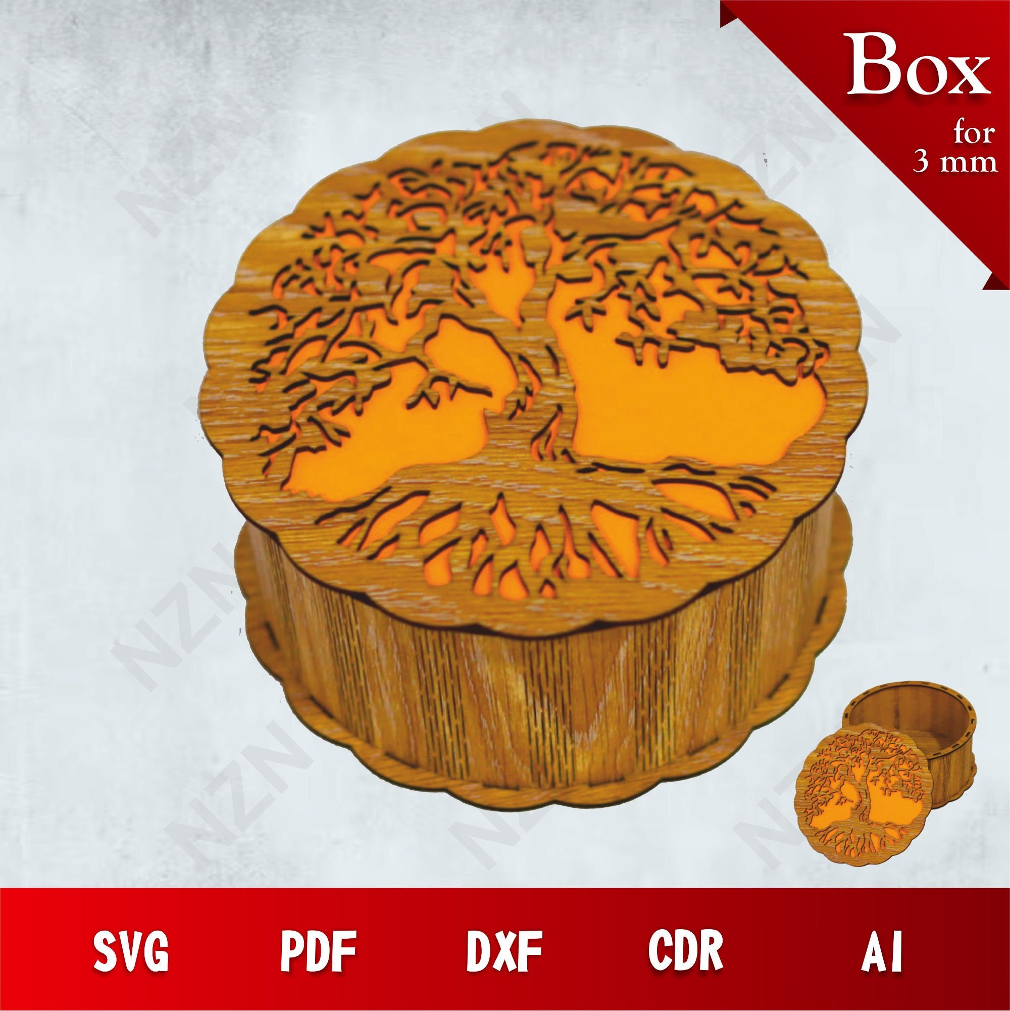 Box Organiser Laser Cut SVG, Laser Cut Wood Organizer, Vector Files ...