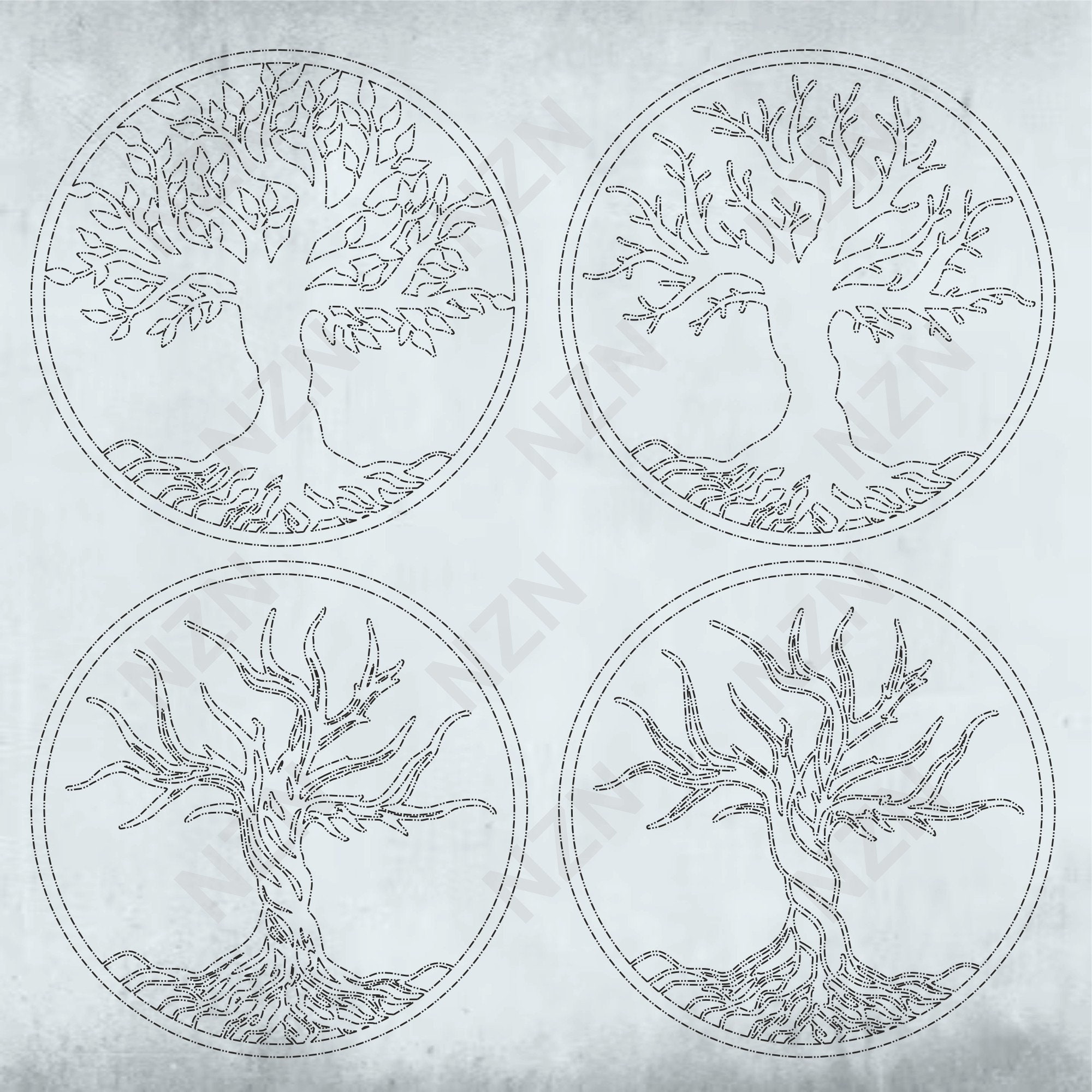 Tree of Life Multilayer Svg, Vector Files, .svg, .dxf, .cdr, .ai ...