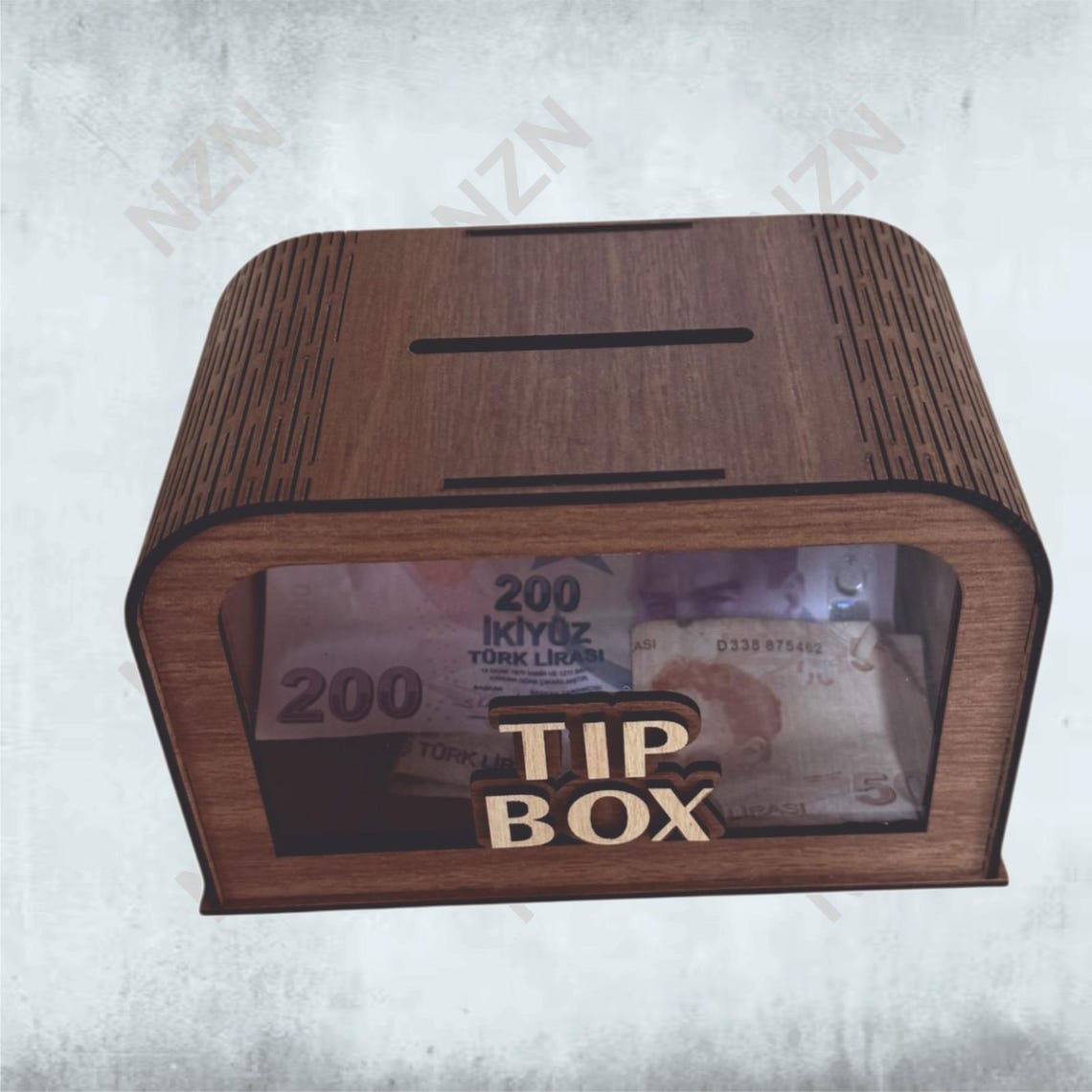 Tip Box Laser Cut SVG, Laser Cut Wood Organizer, Vector Files, .png ...