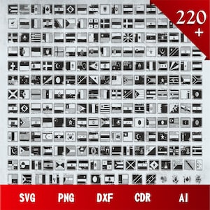 Flag SVG Bundle, Vector Files, .png, .svg, .dxf, .cdr, .ai, Ready to ...