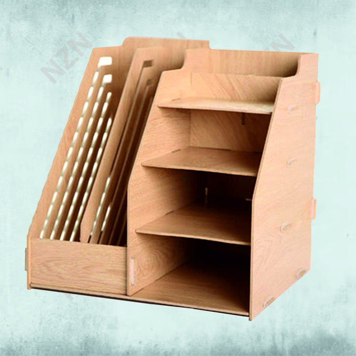 Desk Organiser Laser Cut SVG, Laser Cut Wood Organizer, Vector Files ...