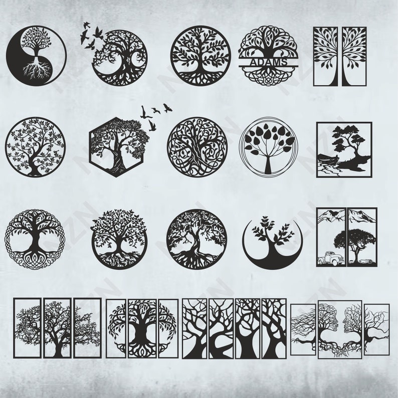 Tree of Life SVG Bundle, Vector Files, .png, .svg, .dxf, .cdr, .ai ...