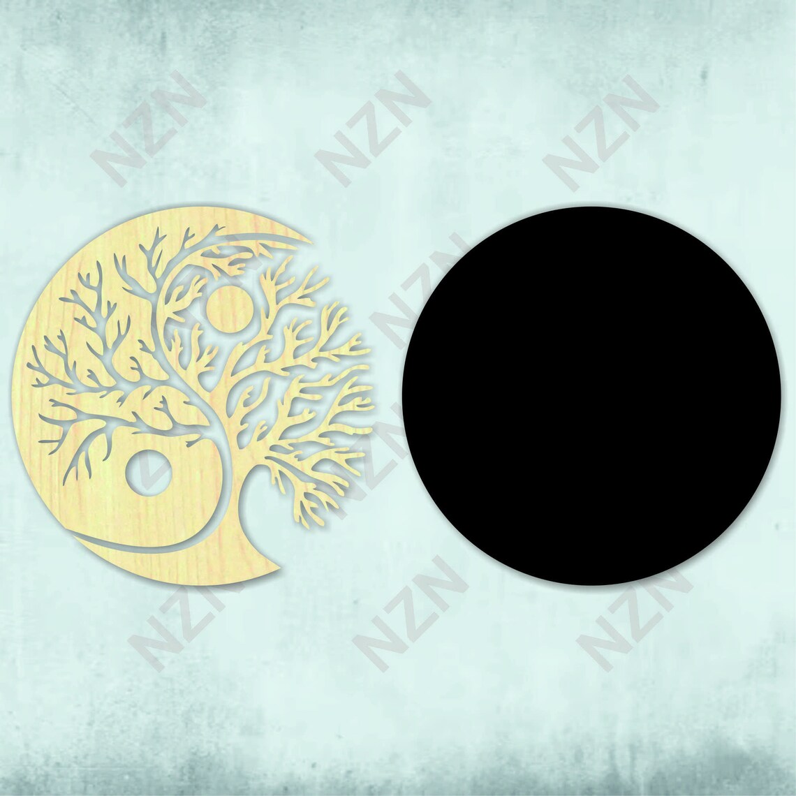 Yin Yang Tree Multilayer Svg, Vector Files, .svg, .dxf, .cdr, .ai ...