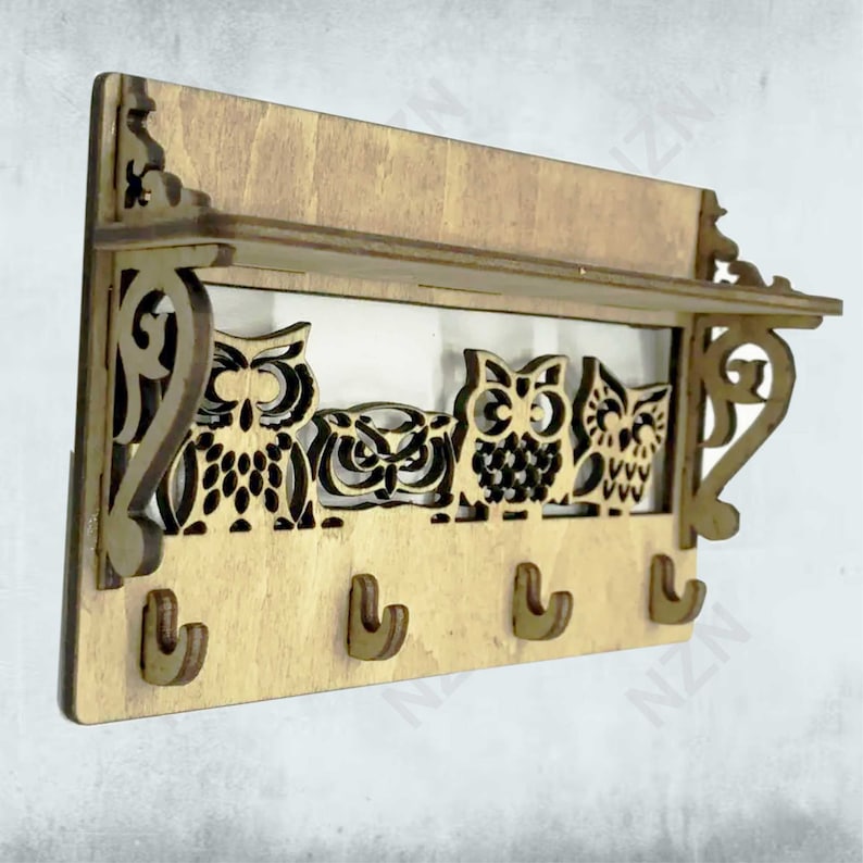 Key Holder Laser Cut SVG, Wall Key Holder, Vector Files, .png, .svg ...