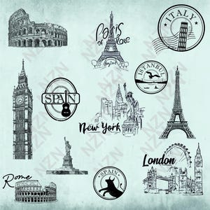 World City SVG Bundle, Vector Files, .png, .svg, .dxf, .cdr, .ai, Ready ...